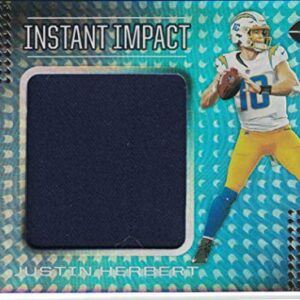 2020 Panini Illusions Instant Impact Justin Herbert Rookie Game Worn Jersey Patch Card