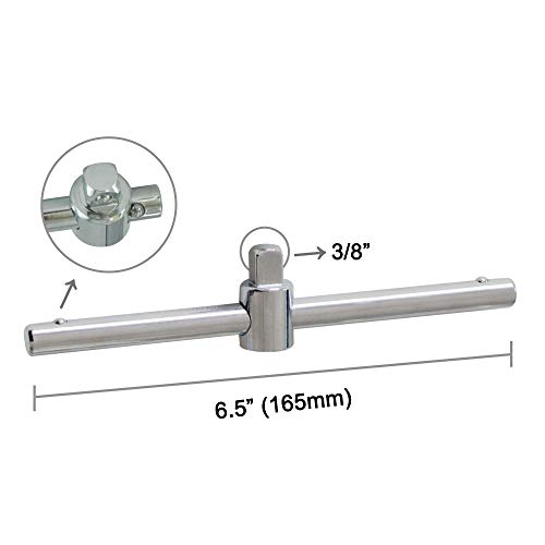 PANMAX 6 Pieces Extension Bar Set, 1/4", 3/8" and 1/2" Drive Socket Extension Sliding Bar T-handle Wrench, Premium Chrome Vanadium Steel with Electroplating treatment For Ratchet Driver & Car Repair