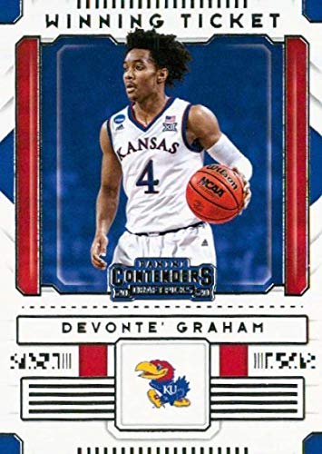 2020-21 Contenders Draft Picks Winning Tickets #35 Devonte' Graham Kansas Jayhawks Official NCAA Licensed Trading Card by Panini America