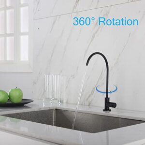 Apaix Drinking Water Faucet Matte Black, Kitchen Water Purifier Faucet for Non-Air Gap Reverse Osmosis Water Filtration System