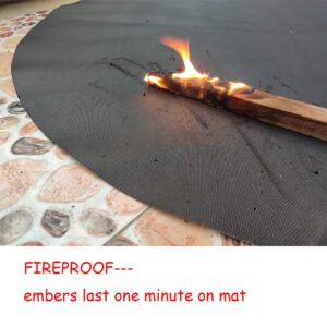 F-arrow Fireproof Chimineas Mat for Deck,Protection Grill & Patio Fire Pit Pad Hearth Rug, Fireproof Mat, Deck Protector for Wood Burning Fire Pit, Gas Fire Pit, Charcoal Grill (30 Inch)