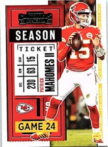 2020 panini contenders season ticket #2 patrick mahomes ii chiefs football nfl official panini nfl trading card