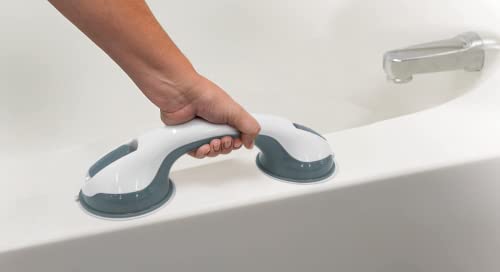 Suction Grab Bars for Shower Heavy-Duty (2Pack)12-Inch ADA Shower Handles for Elderly Suction Shower Grab Bars for Seniors Handicap Safety Handrail for Bathtubs Showers Elderly Assistance Product