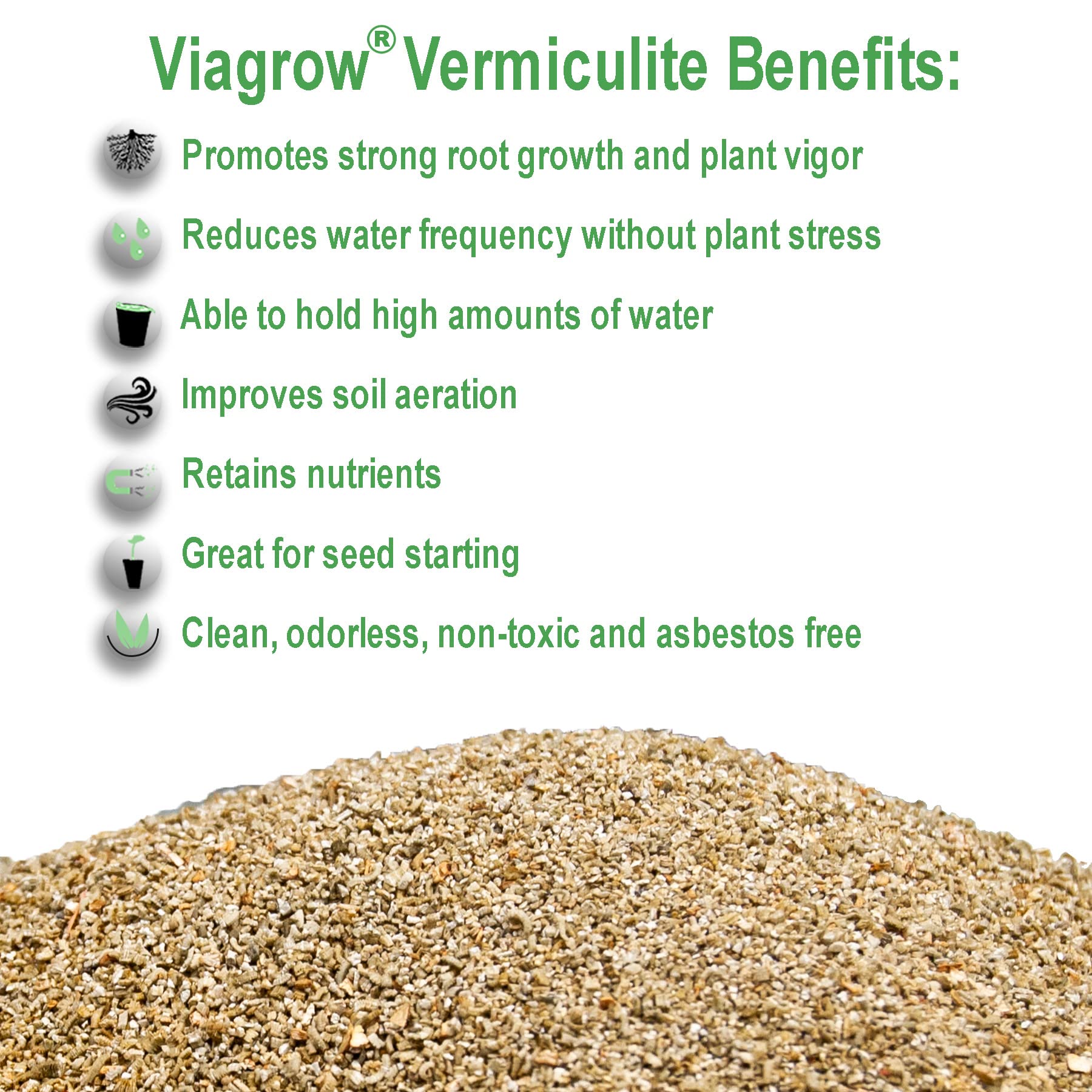 Viagrow Horticultural Vermiculite, 29.9 Quarts/ 1 cubic FT / 7.5 gallons / 28.25 liters