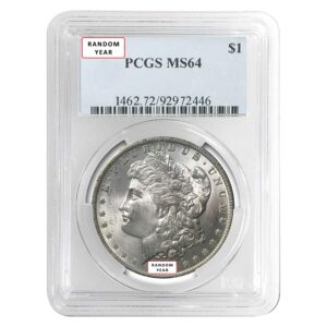 1878-1904 random date morgan dollar $1 ms64 pcgs