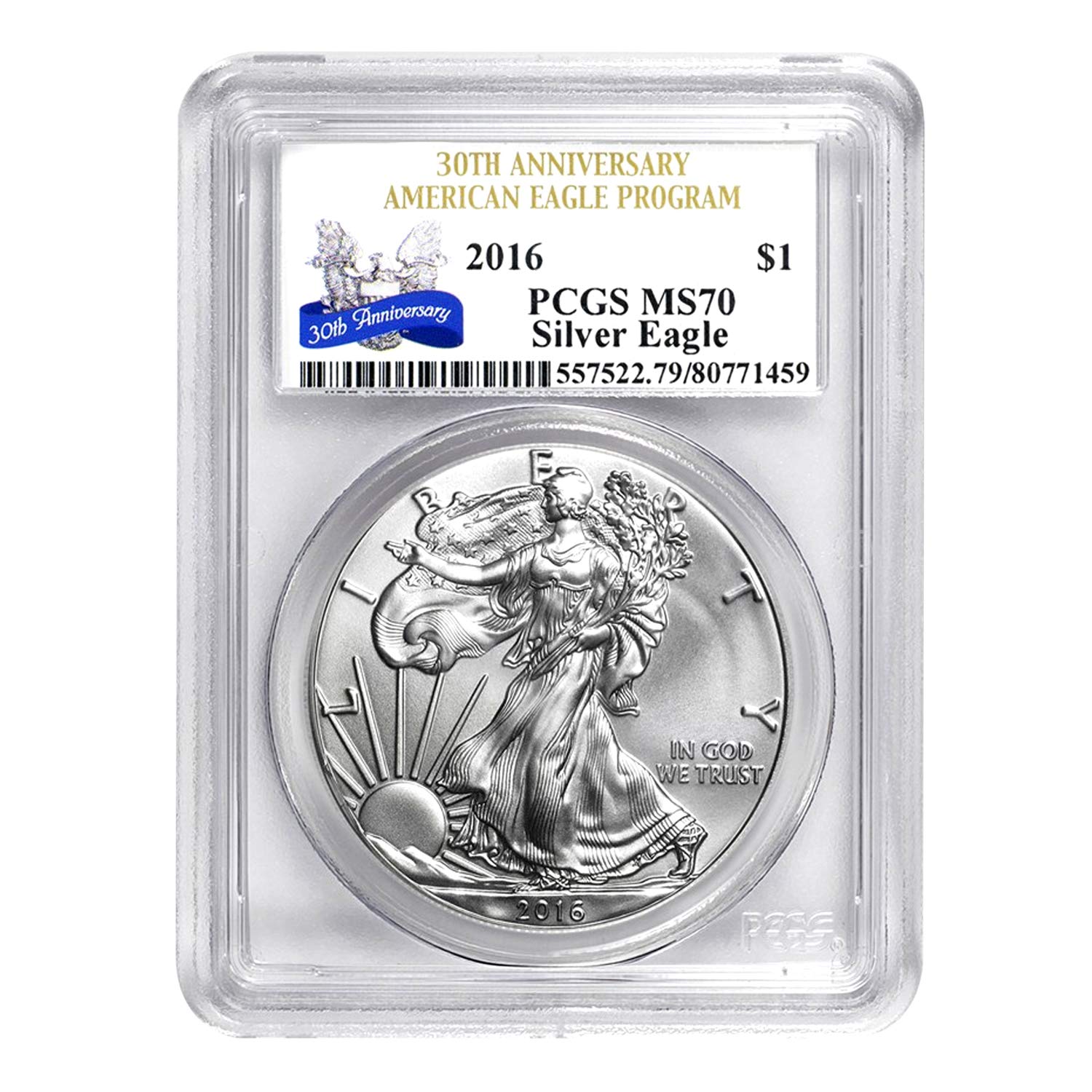 2016 American Silver Eagle $1 MS-70 PCGS