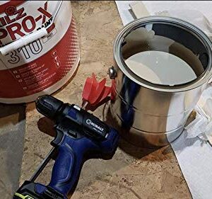 Edward Tools Paint Mixer Drill Attachment - Helix Mixer for 1 Gallon of Paint Epoxy, Resin, Silicone - Consistent Even Flow Stirrer Paddle - Works with all 3/8” and larger drills (1)