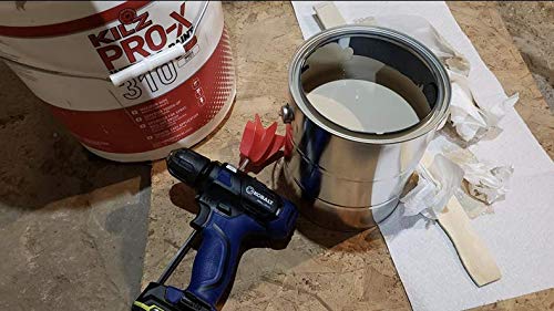 Edward Tools Paint Mixer Drill Attachment - Helix Mixer for 1 Gallon of Paint Epoxy, Resin, Silicone - Consistent Even Flow Stirrer Paddle - Works with all 3/8” and larger drills (1)