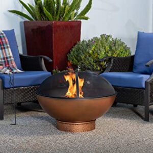 Bond Manufacturing 51578 Tazon 30" Wood Burning Steel Fire Pit, Copper