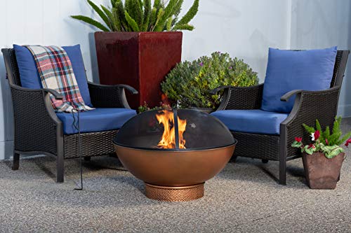 Bond Manufacturing 51578 Tazon 30" Wood Burning Steel Fire Pit, Copper