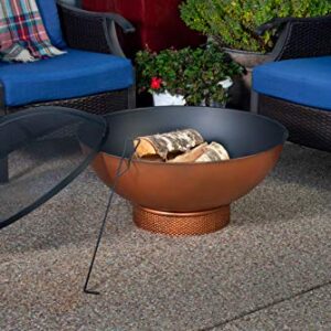 Bond Manufacturing 51578 Tazon 30" Wood Burning Steel Fire Pit, Copper