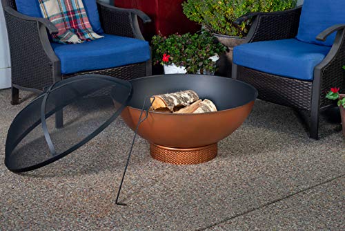 Bond Manufacturing 51578 Tazon 30" Wood Burning Steel Fire Pit, Copper