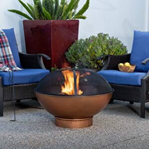 Bond Manufacturing 51578 Tazon 30" Wood Burning Steel Fire Pit, Copper