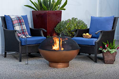 Bond Manufacturing 51578 Tazon 30" Wood Burning Steel Fire Pit, Copper