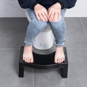 Toilet Stool, Foldable Toilet Potty Step Stool for Adults and Kids, Splicable Poop Stool, Splicable Poop Stool (Black)