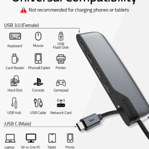 USB C to USB Hub 4 Ports, Syntech Type C to USB 3.0 Hub with a USB C to USB Adapter (USB 2.0), Thunderbolt 3 to USB Hub, iPad Pro, iMac