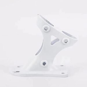 WLPARTY Flag Pole Holder Mounting Bracket with Hardwares 1" Inner Diameter (White)