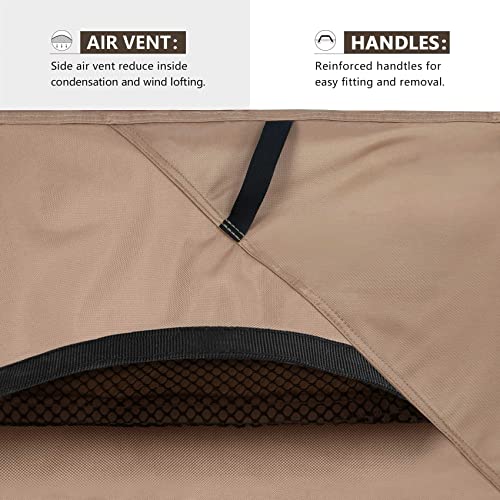 ULTCOVER Round Patio Furniture Cover - Outdoor Waterproof Table with Chair Set Cover 108 inch