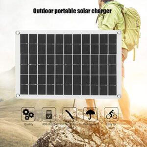 Solar Panel 100W C Output,Portable Solar Cell Panel 100W Monocrystalline 12/24V USB Output, Lightweight Portable Solar Panel for Car Trailers Yacht