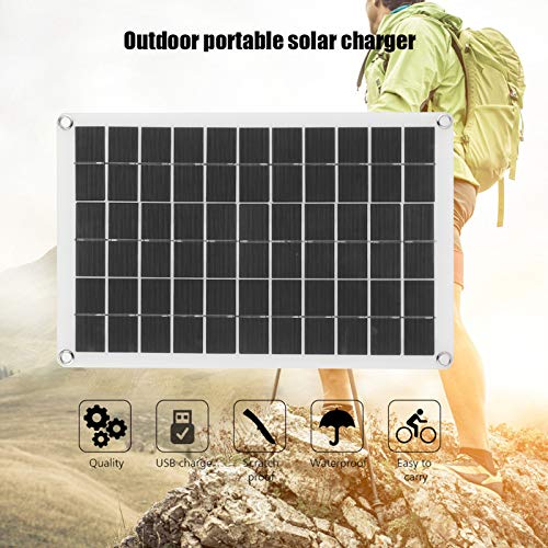 Solar Panel 100W C Output,Portable Solar Cell Panel 100W Monocrystalline 12/24V USB Output, Lightweight Portable Solar Panel for Car Trailers Yacht