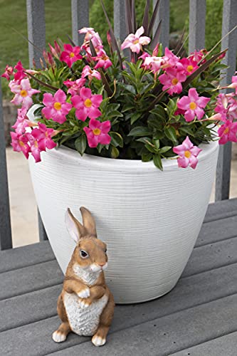 CLEVER GARDEN Rabbit Garden Statue Outdoor Décor, Resin Figurine Decoration for Lawn, Yard, Patio, Porch, and More