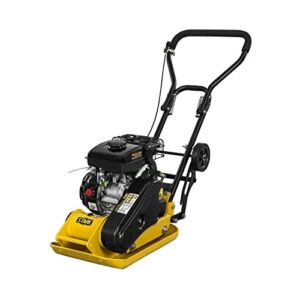 stark usa 3hp plate compactor gas-powered 79cc 1843lbs force 19 x 12.5 inch plate construction concrete tamper machine power paver