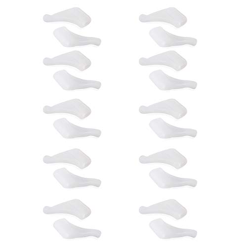 SAIGO Anti-slip Ear Hooks Holder Eyeglasses Retainers Silicone Glasses Temple Holders for Glasses Sunglasses 10 pairs, White