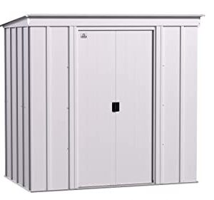 Arrow Classic Steel Storage Shed, 6x4, Flute Grey