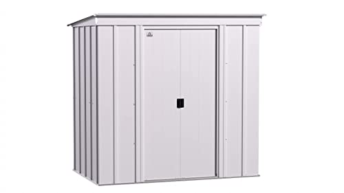 Arrow Classic Steel Storage Shed, 6x4, Flute Grey