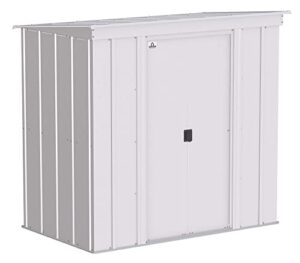 arrow classic steel storage shed, 6x4, flute grey