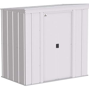 Arrow Classic Steel Storage Shed, 6x4, Flute Grey