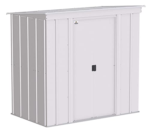 Arrow Classic Steel Storage Shed, 6x4, Flute Grey