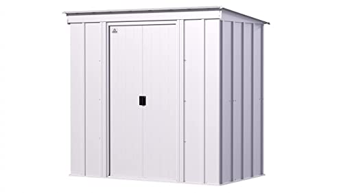 Arrow Classic Steel Storage Shed, 6x4, Flute Grey