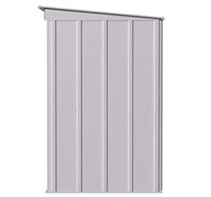 Arrow Classic Steel Storage Shed, 6x4, Flute Grey