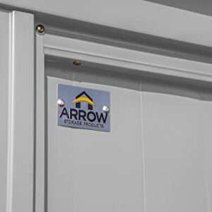 Arrow Classic Steel Storage Shed, 6x4, Flute Grey