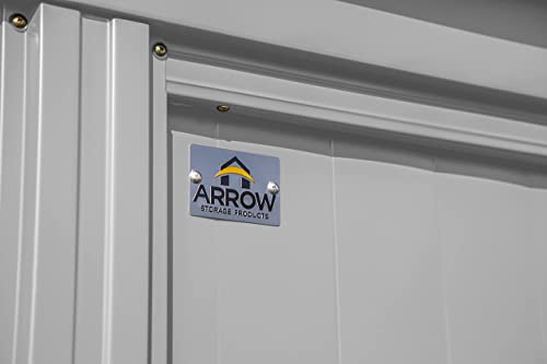 Arrow Classic Steel Storage Shed, 6x4, Flute Grey