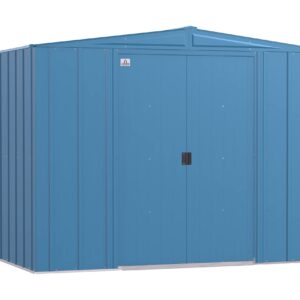 Arrow Classic Steel Storage Shed, 8x8, Blue Grey