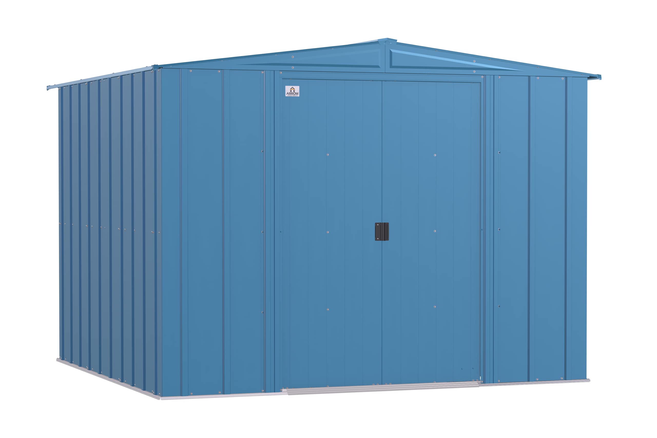 Arrow Classic Steel Storage Shed, 8x8, Blue Grey