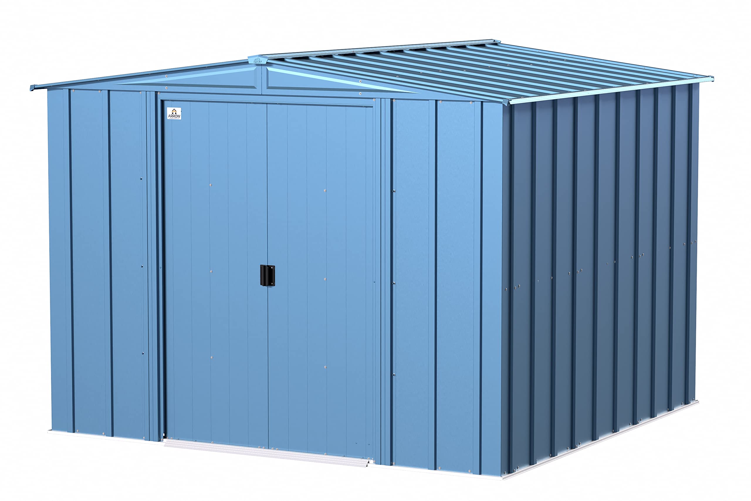 Arrow Classic Steel Storage Shed, 8x8, Blue Grey