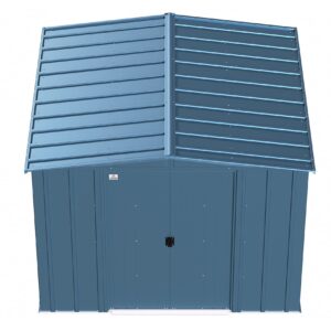 Arrow Classic Steel Storage Shed, 8x8, Blue Grey