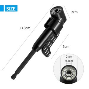 105 Degree Right Angle Drill Adapter, 1/4" Hex Shank Right Angle Drill Attachment for Screwdriver Bits, Drive Socket Adapter