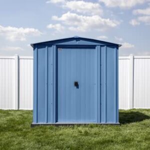 Arrow Classic Steel Storage Shed, 6x7, Blue Grey