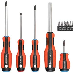 BLACK+DECKER Magnetic Screwdriver Set, 17-Piece (BDHT65003)