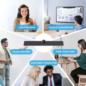 Enther&MAXHUB 4K Video Conference Camera,All-in-one Conference Room Camera System,Smart Video and Audio conferencing System,Auto-framing Wireless Screen-Sharing,120° FOV for Small Meeting Rooms