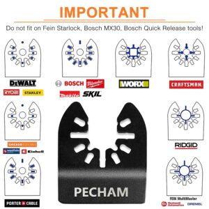 PECHAM 45PCS Universal Wood Oscillating Multitool Quick Release Saw Blades Fit Porter Cable Black & Decker Rockwell Ridgid Ryobi Milwaukee DeWalt Chicago Craftsman