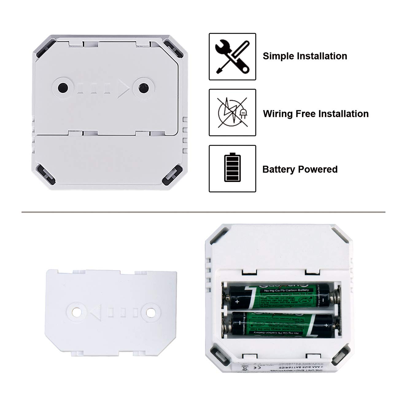 Carbon Monoxide Detector,CO Gas Monitor Alarm Detector,CO Sensor with LED Digital Display for Home,Depot,Battery Powered