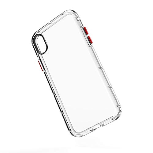 Zizo Surge Series for iPhone XR Case - Sleek Clear Case Customizable Buttons - Clear