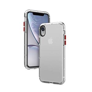 Zizo Surge Series for iPhone XR Case - Sleek Clear Case Customizable Buttons - Clear