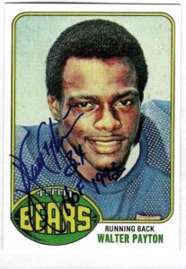 1976 topps #148 walter payton rookie card chicago bears facsimile autograph auto reprint - football card