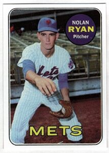 1969 topps #533 nolan ryan 2nd year mets hof reprint - baseball card